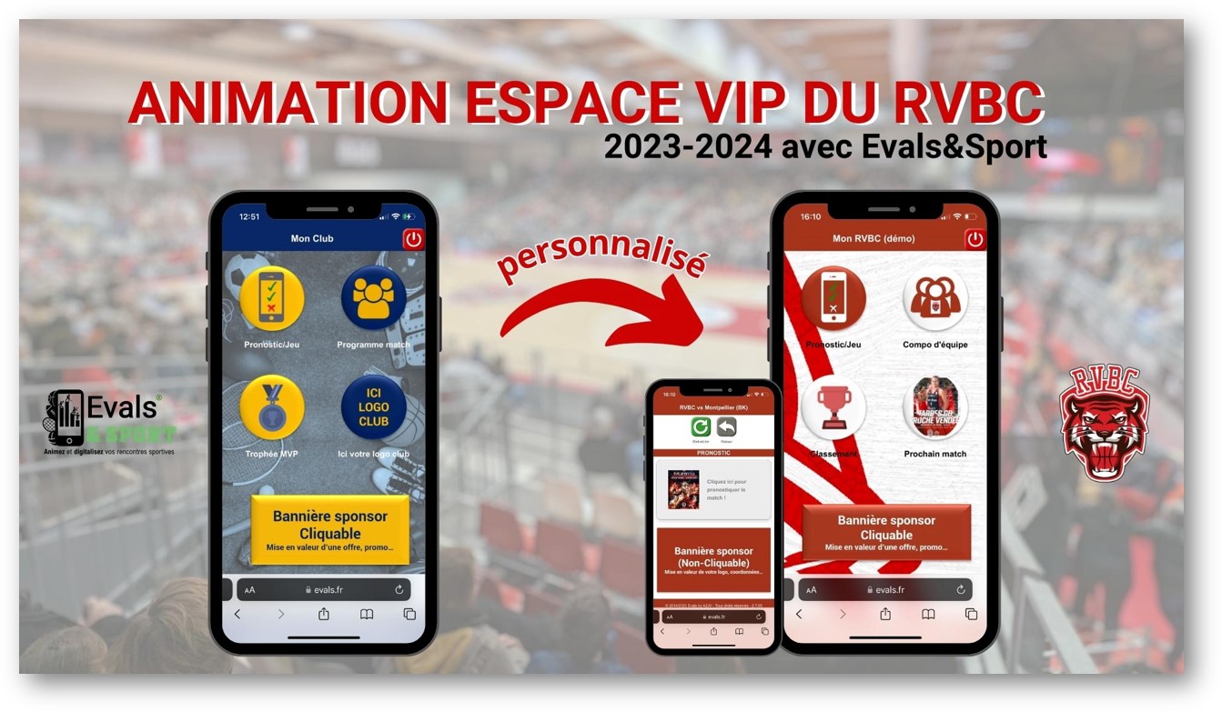Le RVBC fera pronostiquer ses partenaires et invités sur Evals&Sport : Evals Store